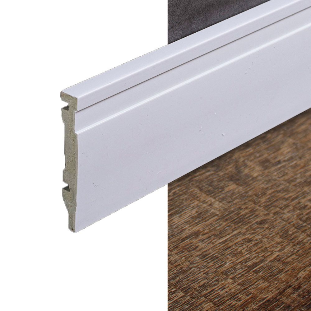 Zocalo EPS Blanco 2,5m x 10cm por unidad