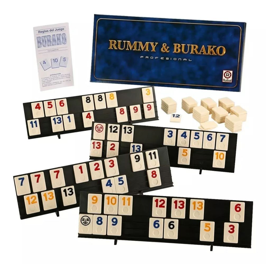 Juego De Mesa Rummy Y Burako Profesional Ruibal 1061