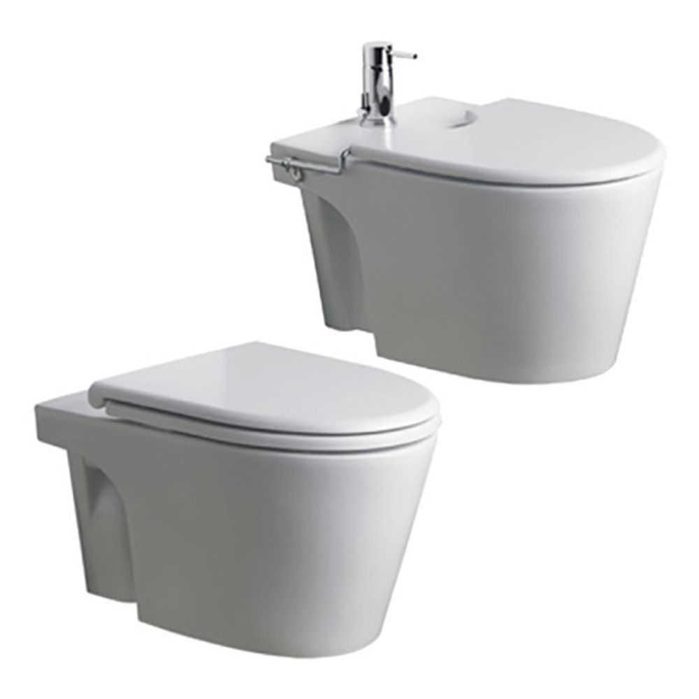 Inodoro y Bidet Ferrum Marina De Colgar Blanco