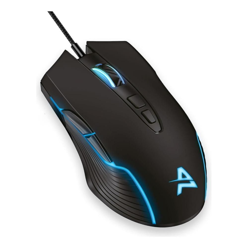 Mouse Gamer Aimzone Cableado Con Dpi Ajustable Led Rgb Az601 Negro