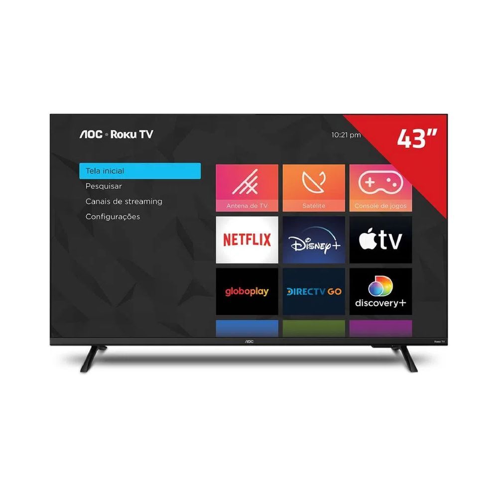 Smart Tv Aoc 43 Roku Uhd 4k - Wifi Integrado