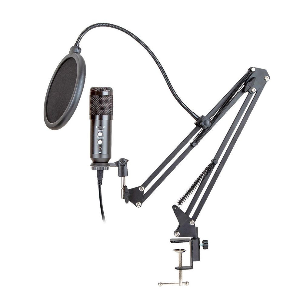 Micrófono USB con brazo metalico y soporte antivibración Nisuta NSMICG5 ...