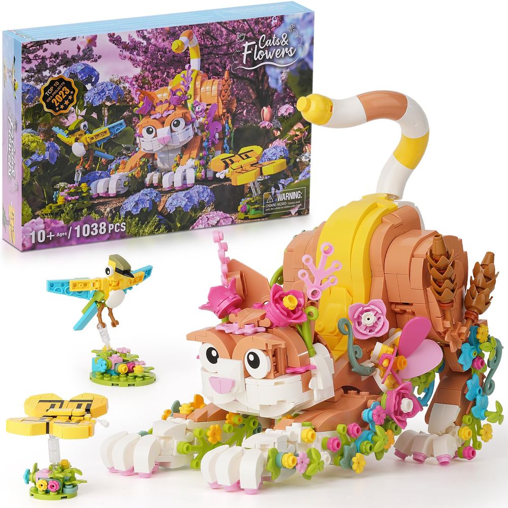 Set de construcción JoJo&Peach Creator 3 en 1 Flower Cat 1038 piezas