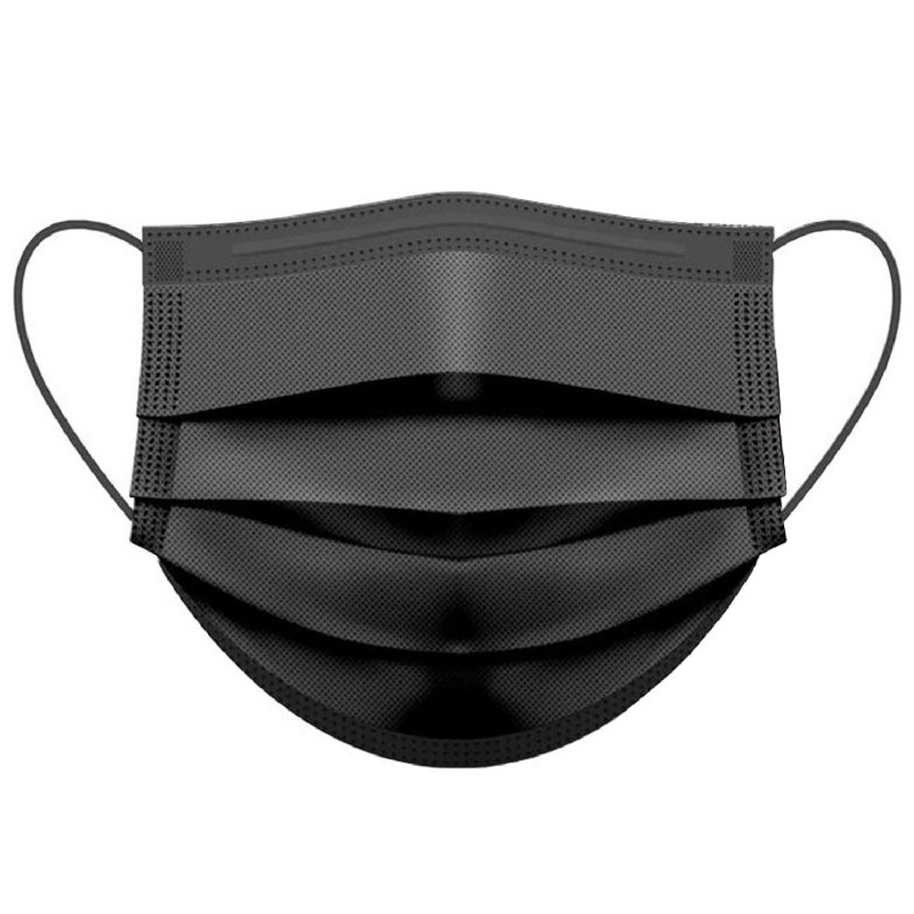 Barbijo Tricapa Negros X50 Unidades