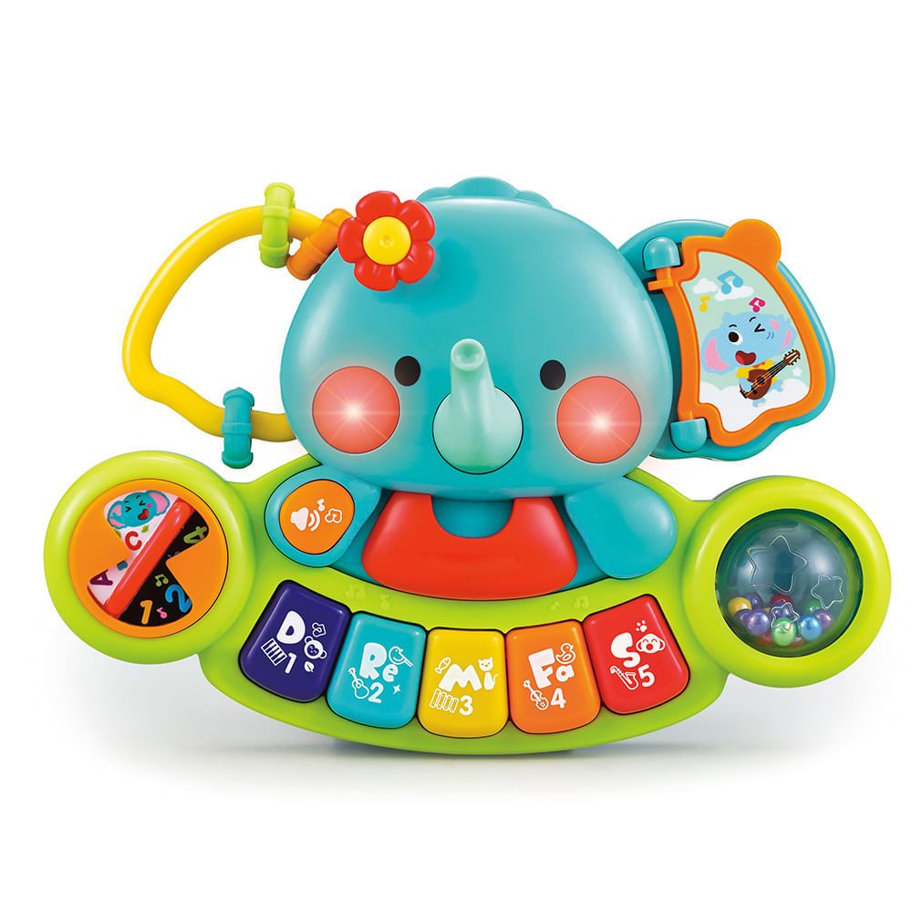 Hola Baby Playset Elefante Musical 2 en 1 con Luces Y Musica