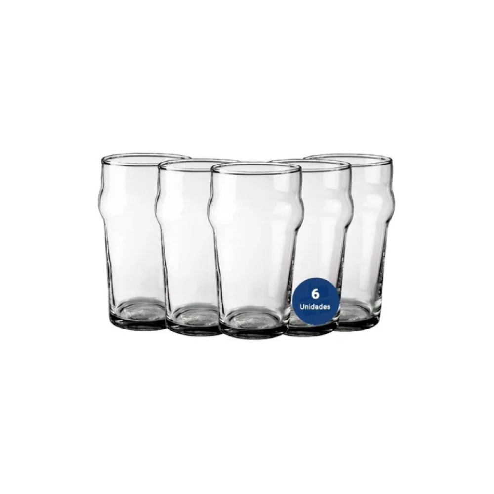 Juego Set X 6 Vaso Pinta Bruselas Rigolleau Cerveza 560cc Rigolleau