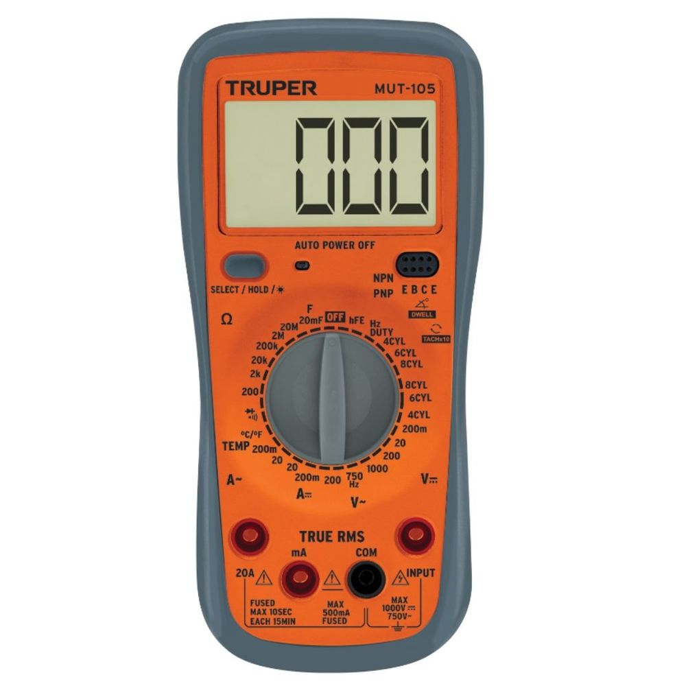 TRUPER TESTER DIGITAL AUTOMATICO PARA USO AUTOMOTRIZ10403