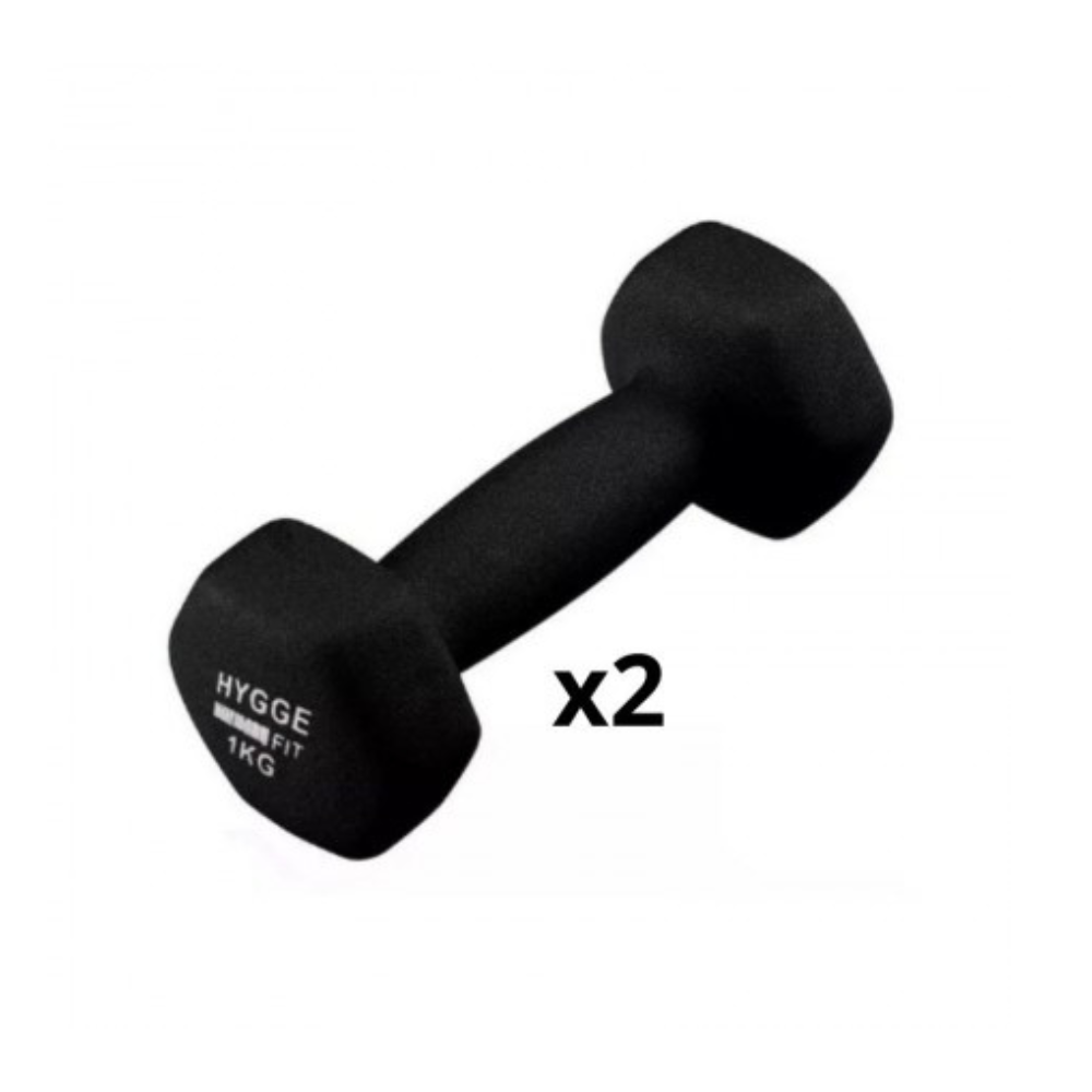 Pack de Pesas Mancuerdas de 1kg Hygge Negras