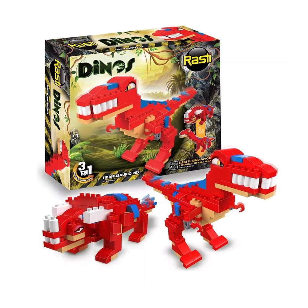 Blocky Dinos 3 En 1 T. Rex Argentinosaurus Triceraptos