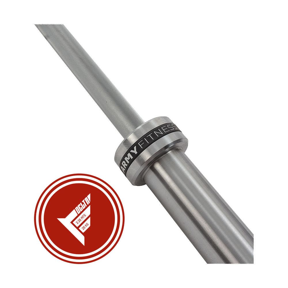 Delta Bar - 20kg - 2,20 mt Color:Cromado ARMY Fitness