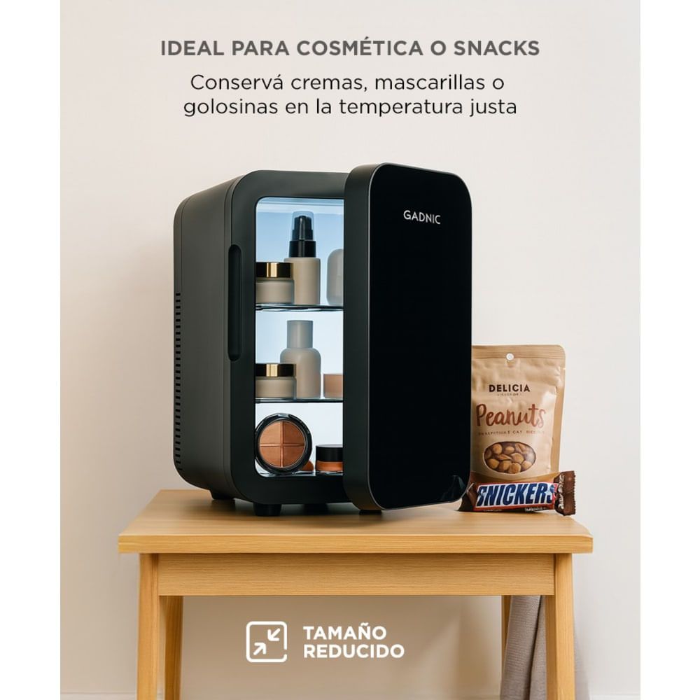 Mini Heladera Portátil Gadnic 10L Frío Calor Cosmeticos
