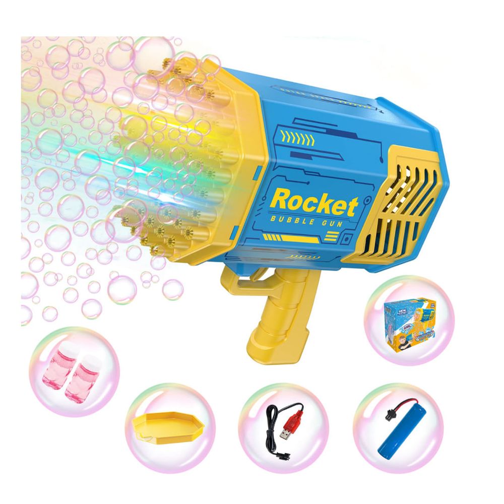 Burbujero Lanzador con Luces y Batería Recargable