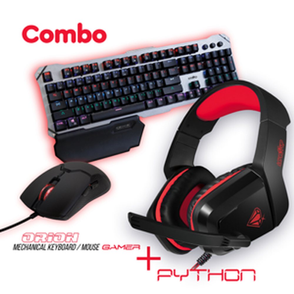 Combo Teclado Mecanico Orion + Mouse Gamer Python