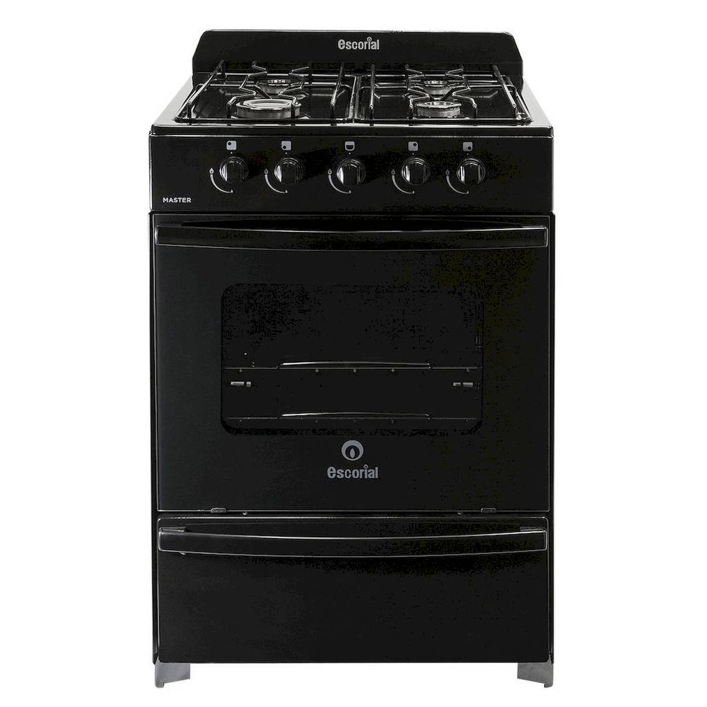 Cocina Escorial Master Gas Natural Negra 56 Cm Autolimpiante