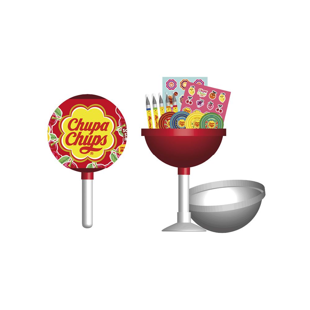 Set de Papeleria Con Stickers Chupa Chups