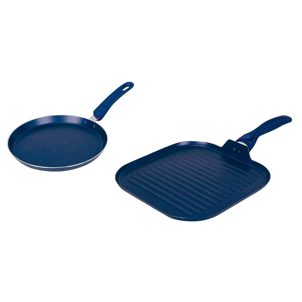 Set Panquequera 22cm + Bifera 28cm Antiadherente Sapphire Blue