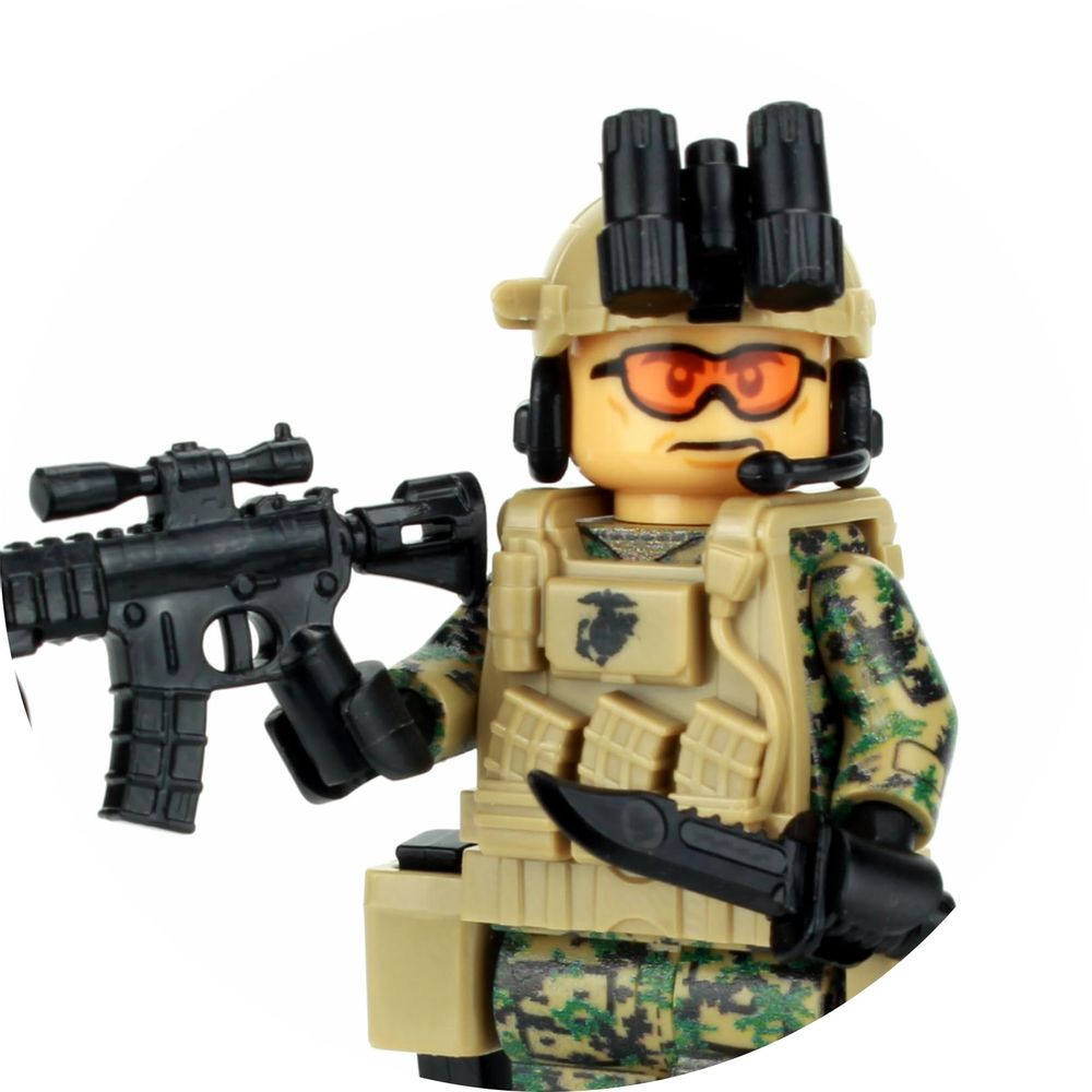 Minifigura Battle Brick Marine Force Recon Woodland Camo