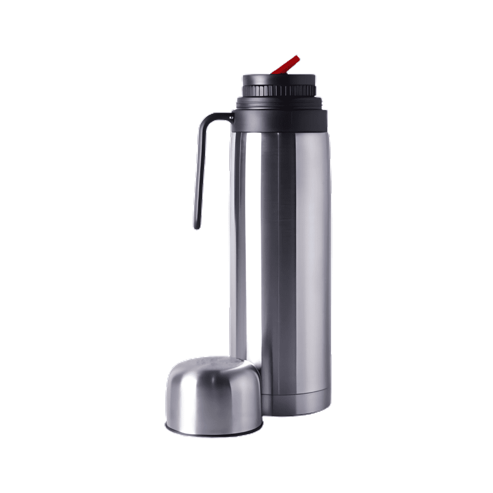 Termo Media Manija 1 Litro Acero Inoxidable Pico Cebador Plata 197 Oryx