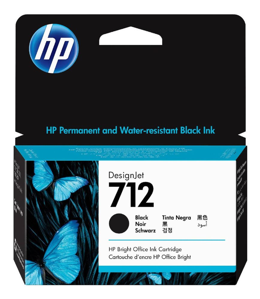 Cartucho HP 712 3ED70A Negro 38ml - DesignJet