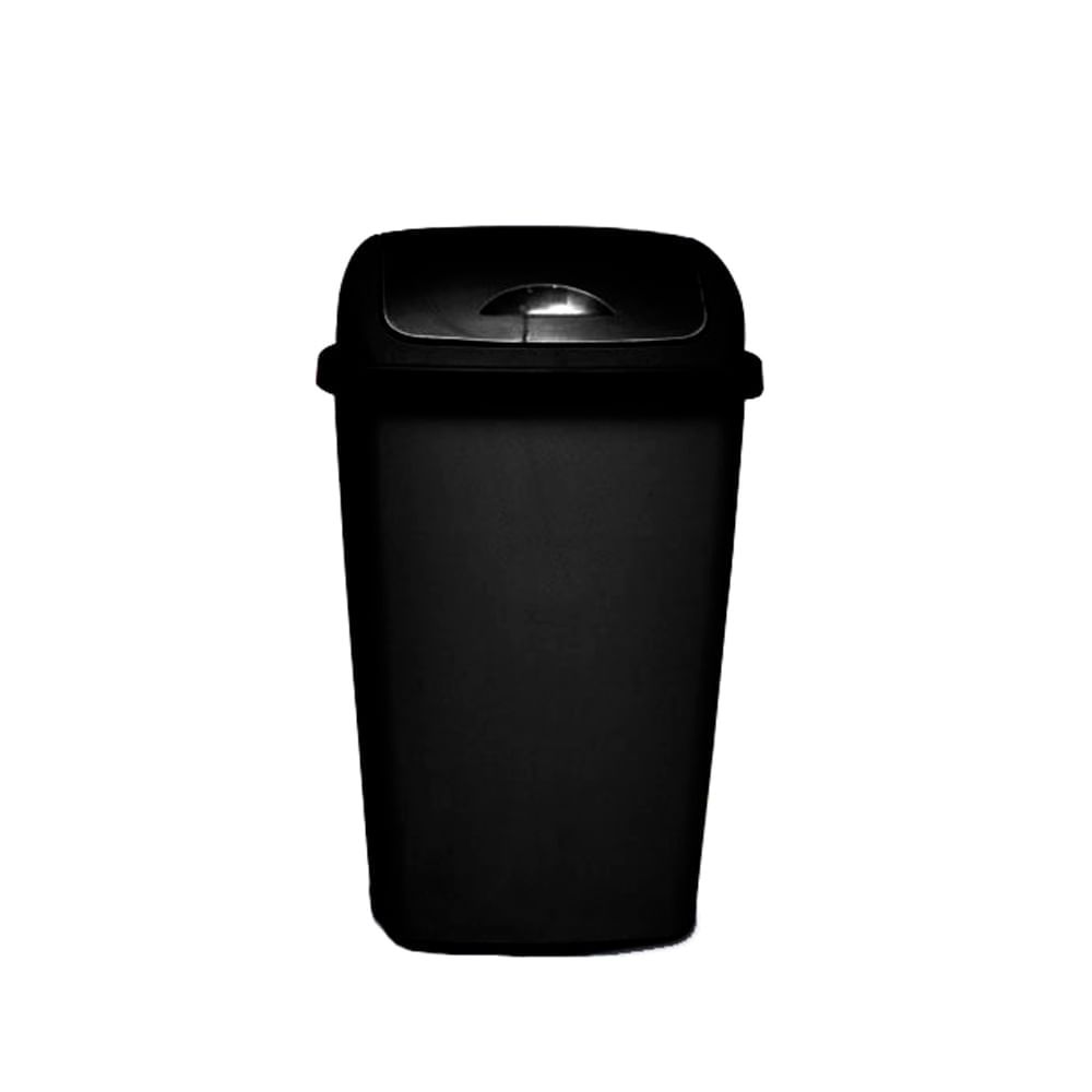 Tacho De Basura Con Tapa Rebatible X 25 Lts Negro Colombraro