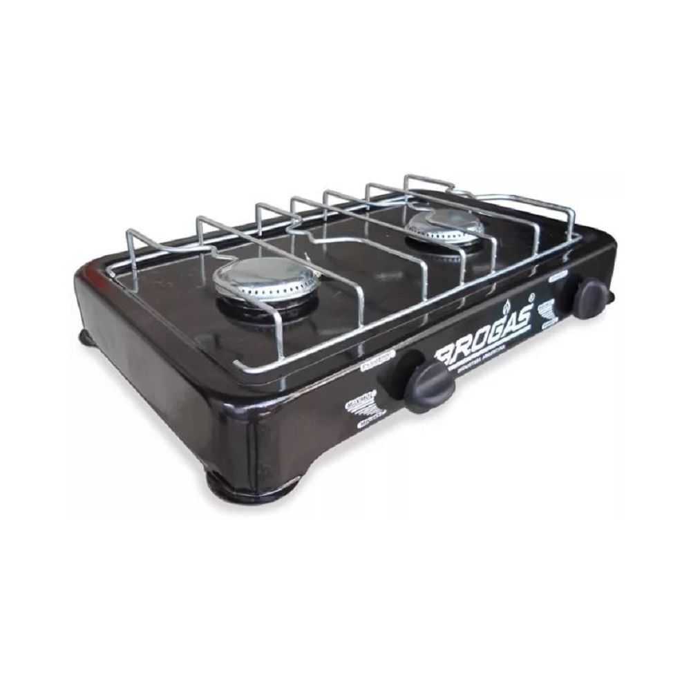 Brogas Anafe Gas Envasado 2 Hornallas Marron Enlozado Aprobado