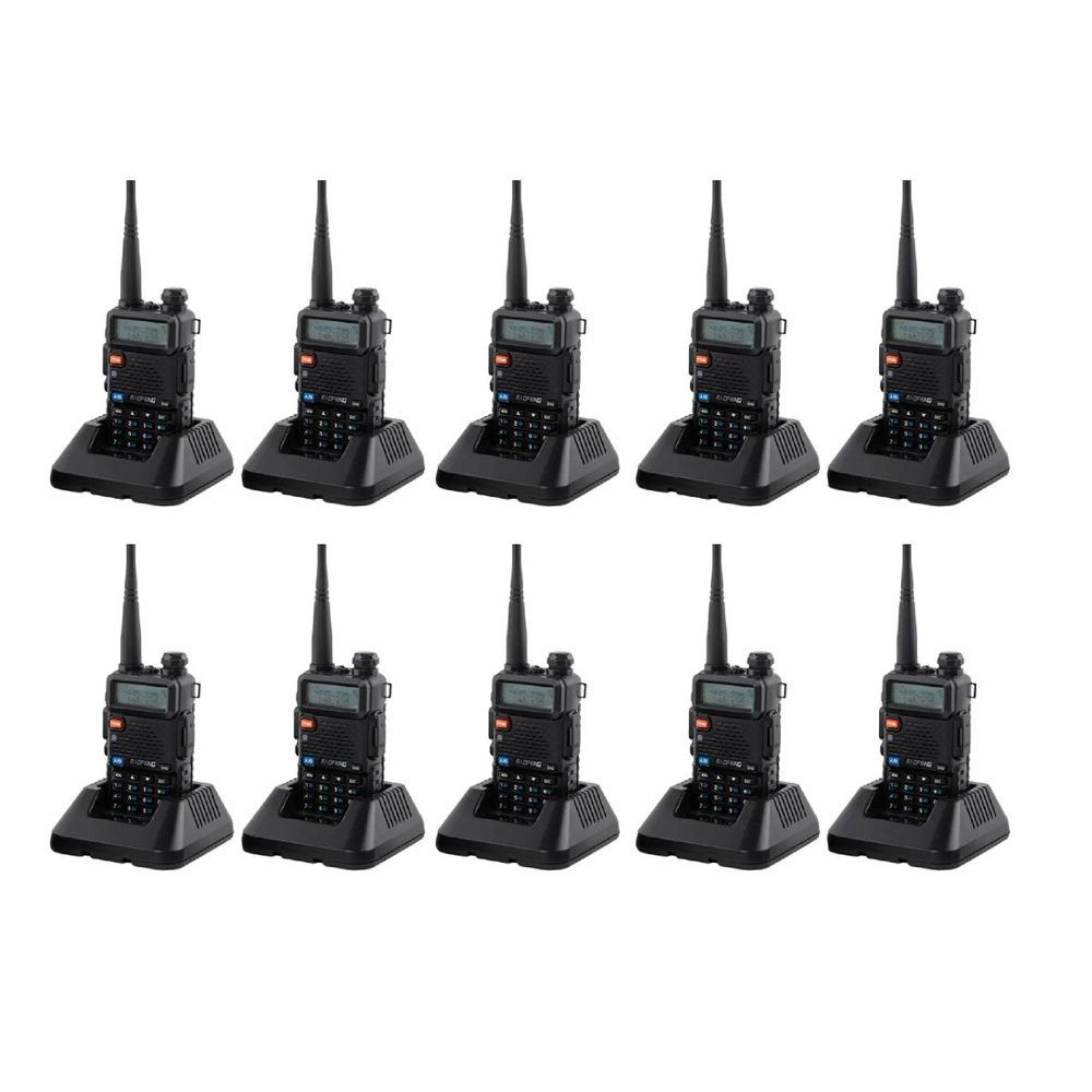 Pack 10 Radios Movil Handy Baoefeng Handie Uv5r 8w Vhf/uhf