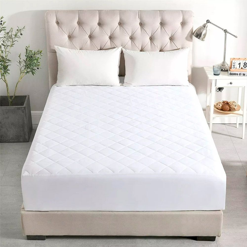 Protector de Cama Piero Blanco Microfibra 200 x 200 cm