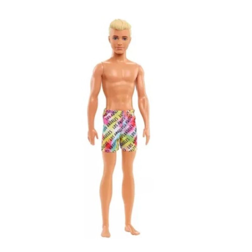 Muñeca Barbie Dia De Playa Ken Con Malla Multicolor