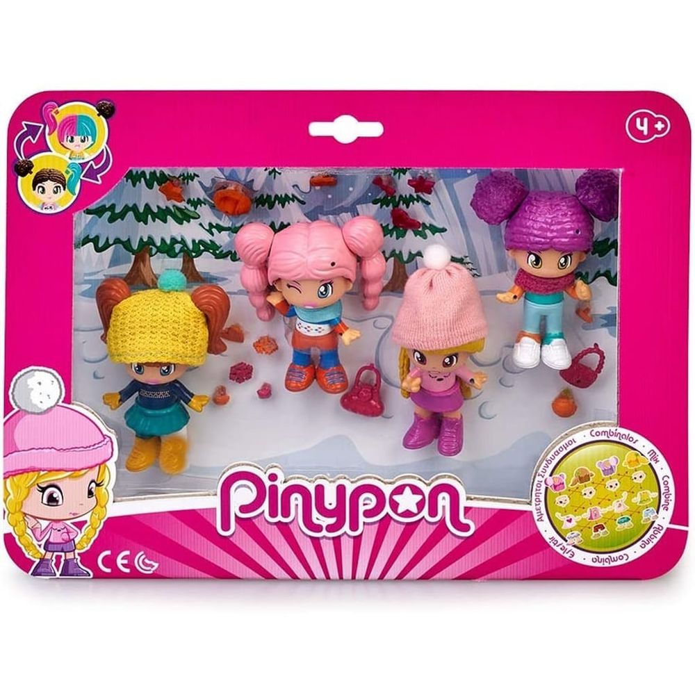 Pinypon Set De 4 Figuras Con Accesorios 700015771