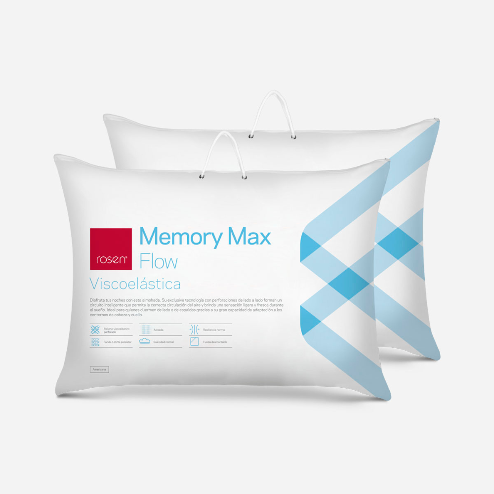 PACK X 2 Almohada Memory Max Flow Americana