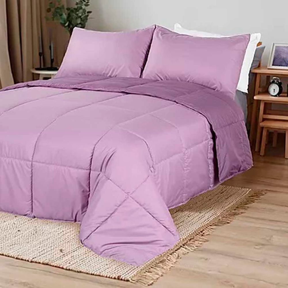 Acolchado Queen Simil Plumon Kavanagh – Violeta Lila