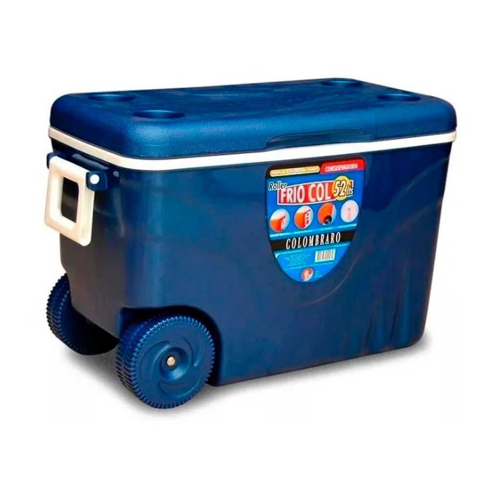 Heladera Conservadora Azul Frio Col 52 Lts Con Ruedas Colombraro