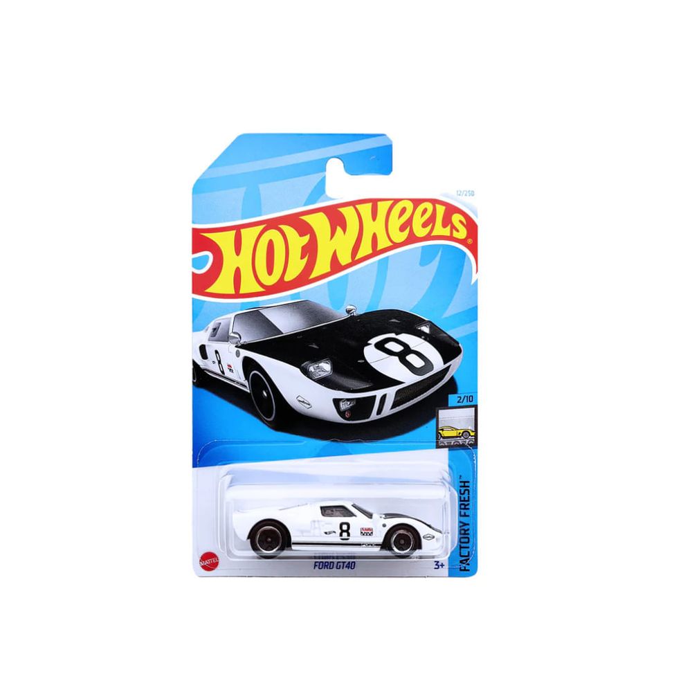 Hot Wheels De Colección Mattel C4982 - 10 Ford Gt40 Blanco y Negro