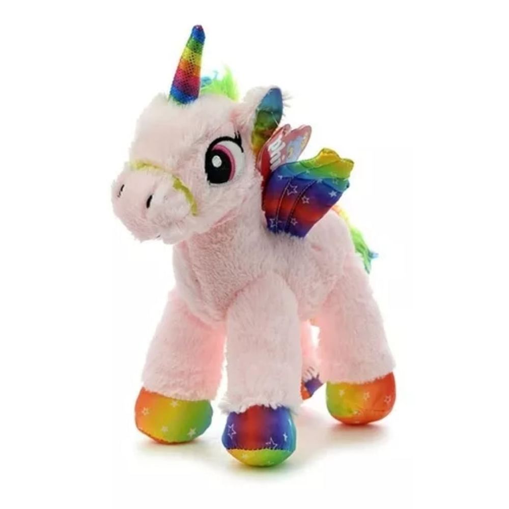 Peluche Unicornio Parado Con Alas Phi Phi Toys 4114 Rosa
