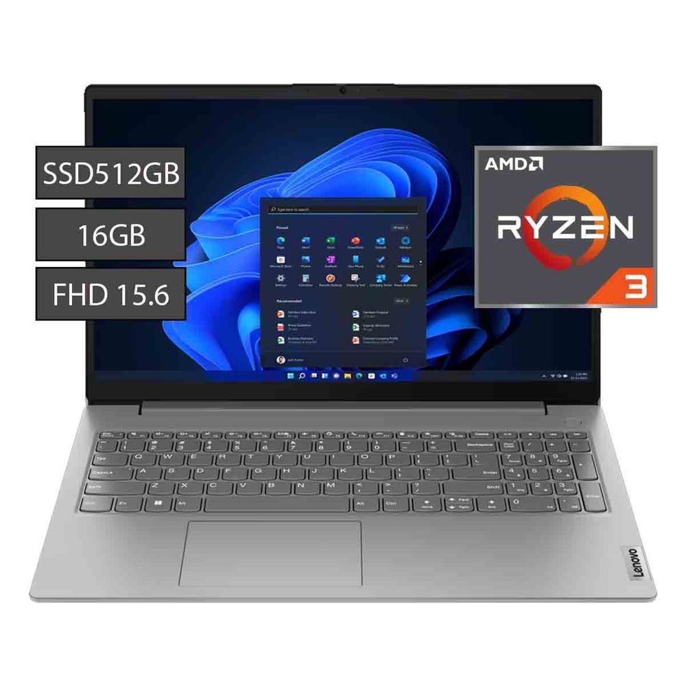 Notebook Lenovo Amd Ryzen 3 ssd512gb 16gb fhd15.6