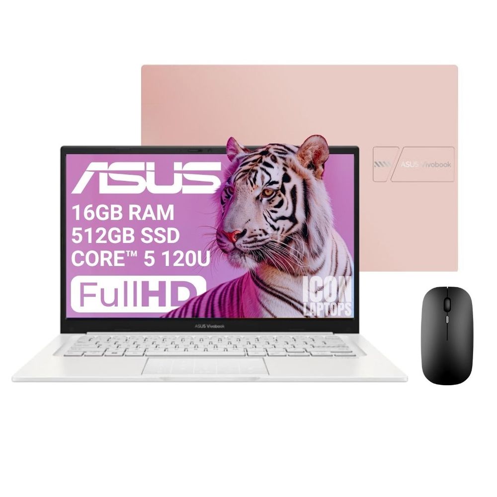 Asus Vivobook Rosa Core 5 16GB RAM 512GB SSD 14 FHD Pink Notebook ...