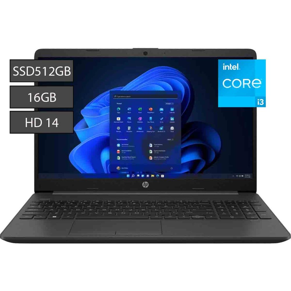 Notebook Hp Intel I3 ssd521gb 16gb Pantalla 14hd Teclado Español
