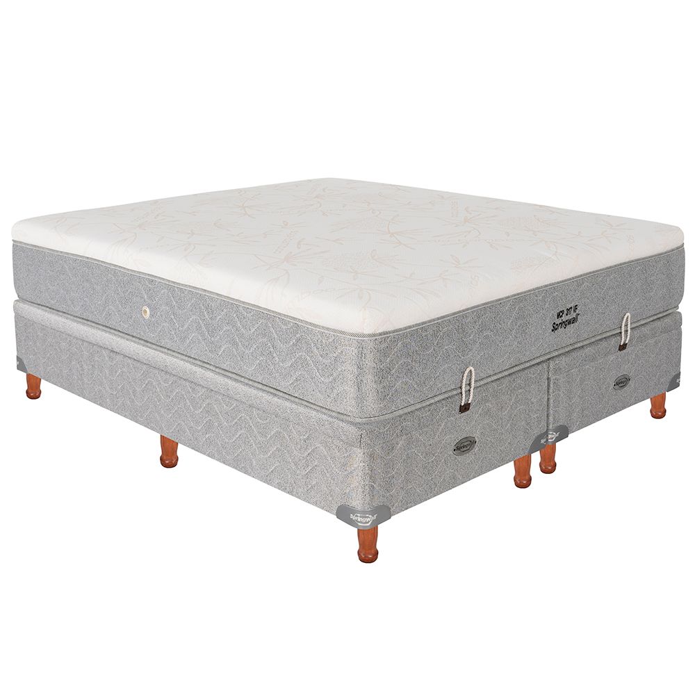Sommier con Baulera y Colchón de Resortes Springwall MCP317VF con ... Sommier con Baulera y Colchón de Resortes Springwall MCP317VF con ...