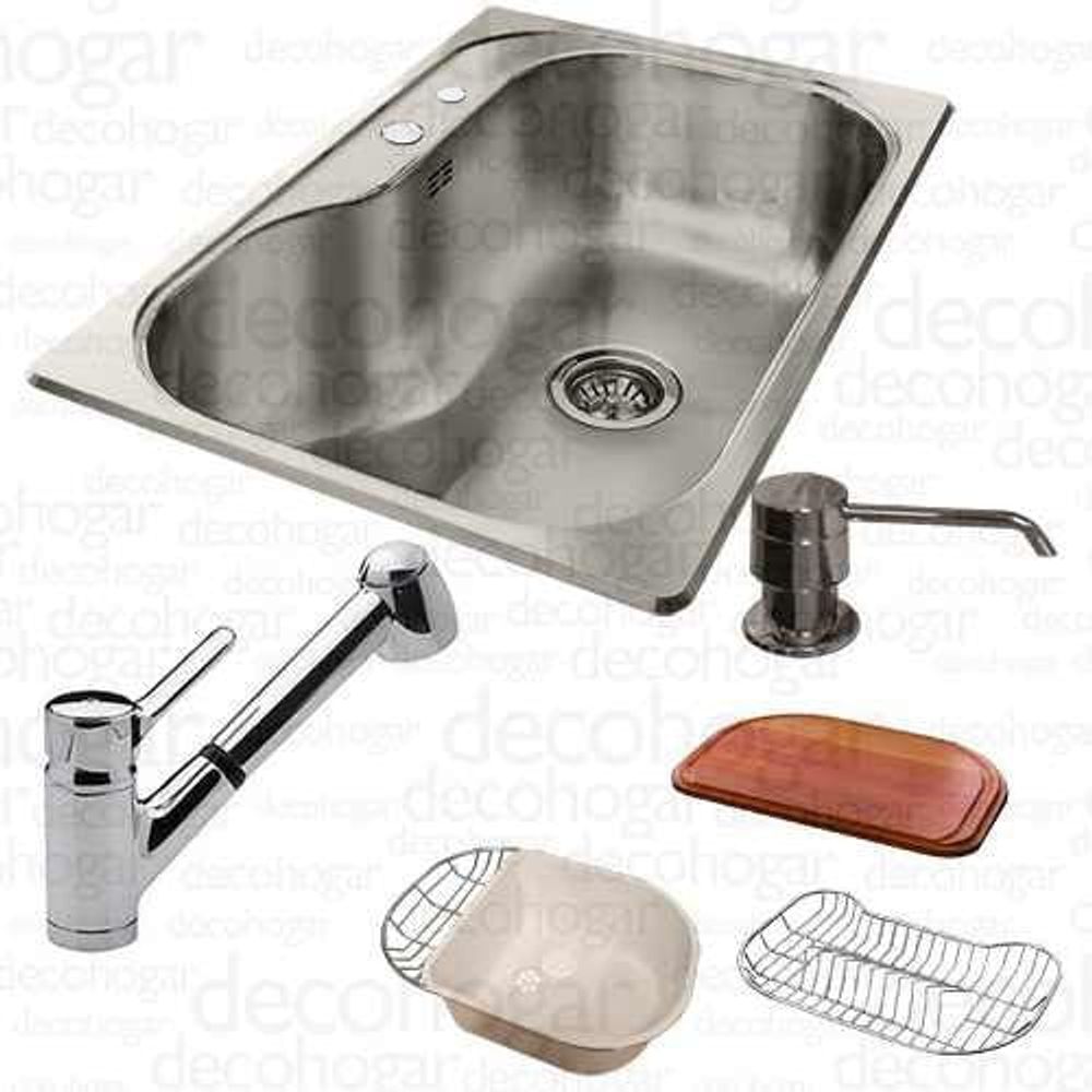 Bacha Johnson Luxor Si71 STA D dispenser pileta canasto tabla grif 0412 ...