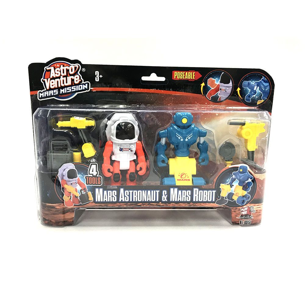 Astro venture Mars Mission Mars Astronaut & Robot with tools