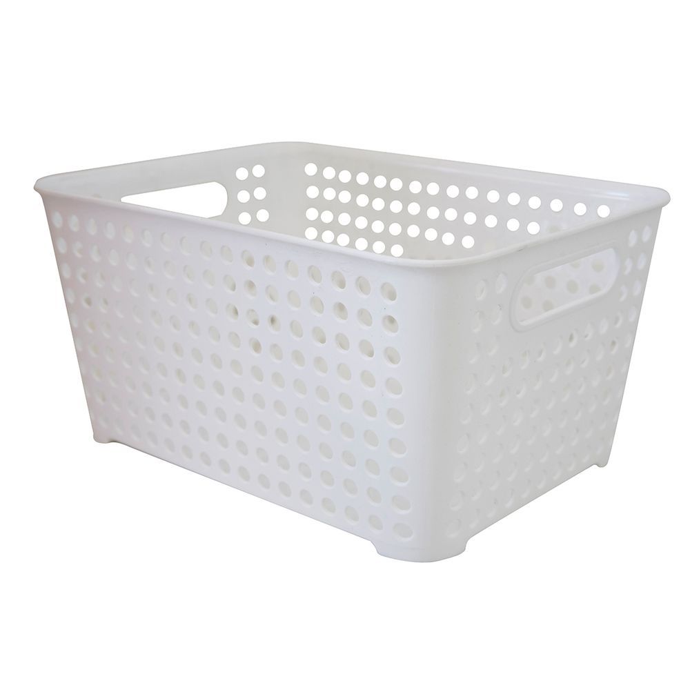 Cesto Canasto Plástico Orbital Chico Blanco - Colombraro