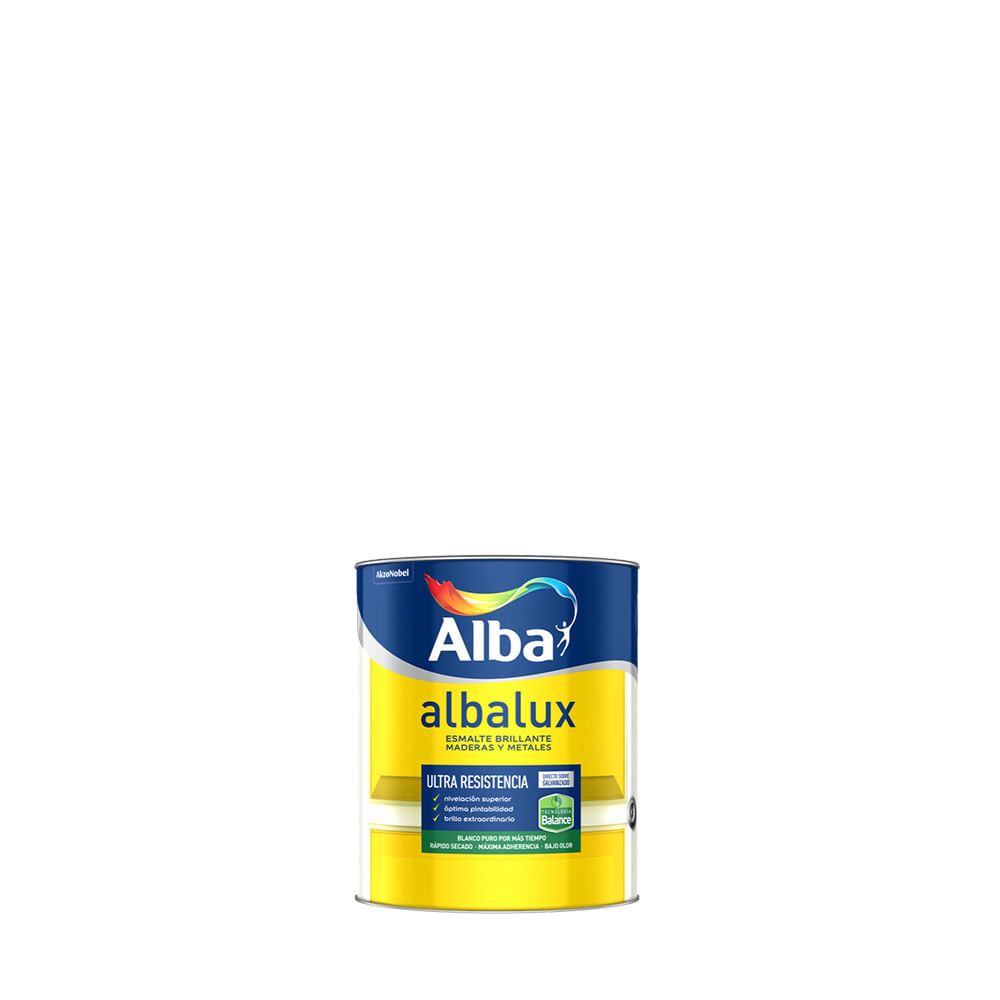 Albalux Esmalte Al Agua Blanco Brillante 1 Lt - Prestigio