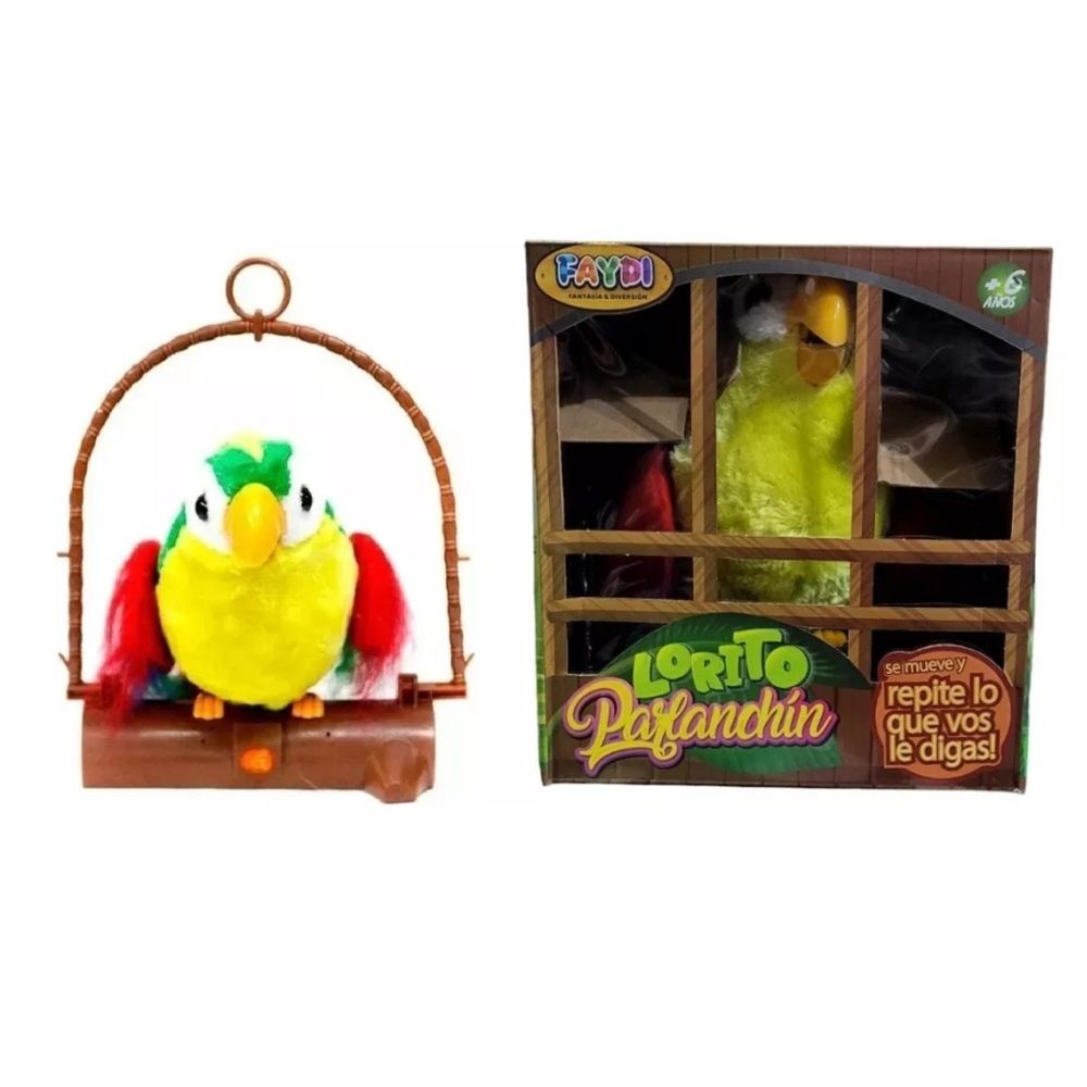 Loro Repite Palabras Talk Back Parrot 39cm Faydi