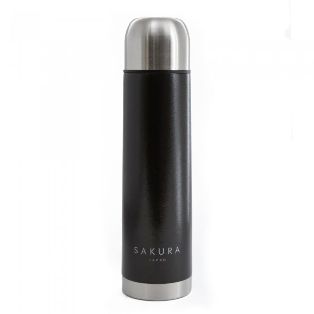Termo Bala Acero Inoxidable Sakura 1 Litro Negro