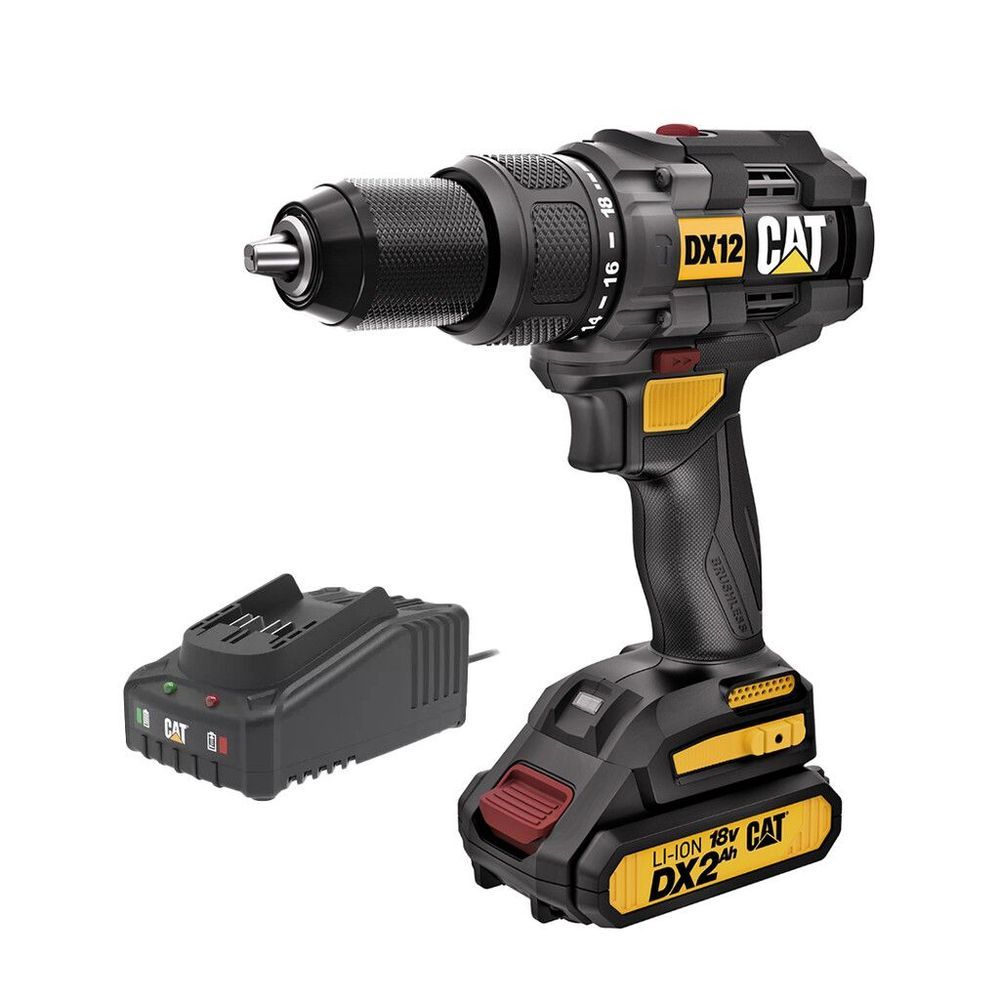 Combo Cat Taladro 18v Dx12b + Bateria 2ah Cargador Dxk904