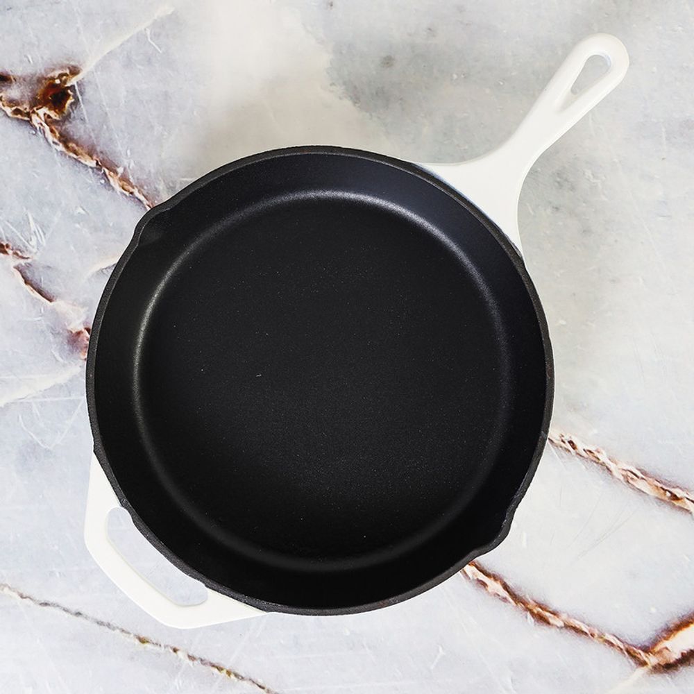 Sartén Hierro Enlozado con Mango 26cm Blanco