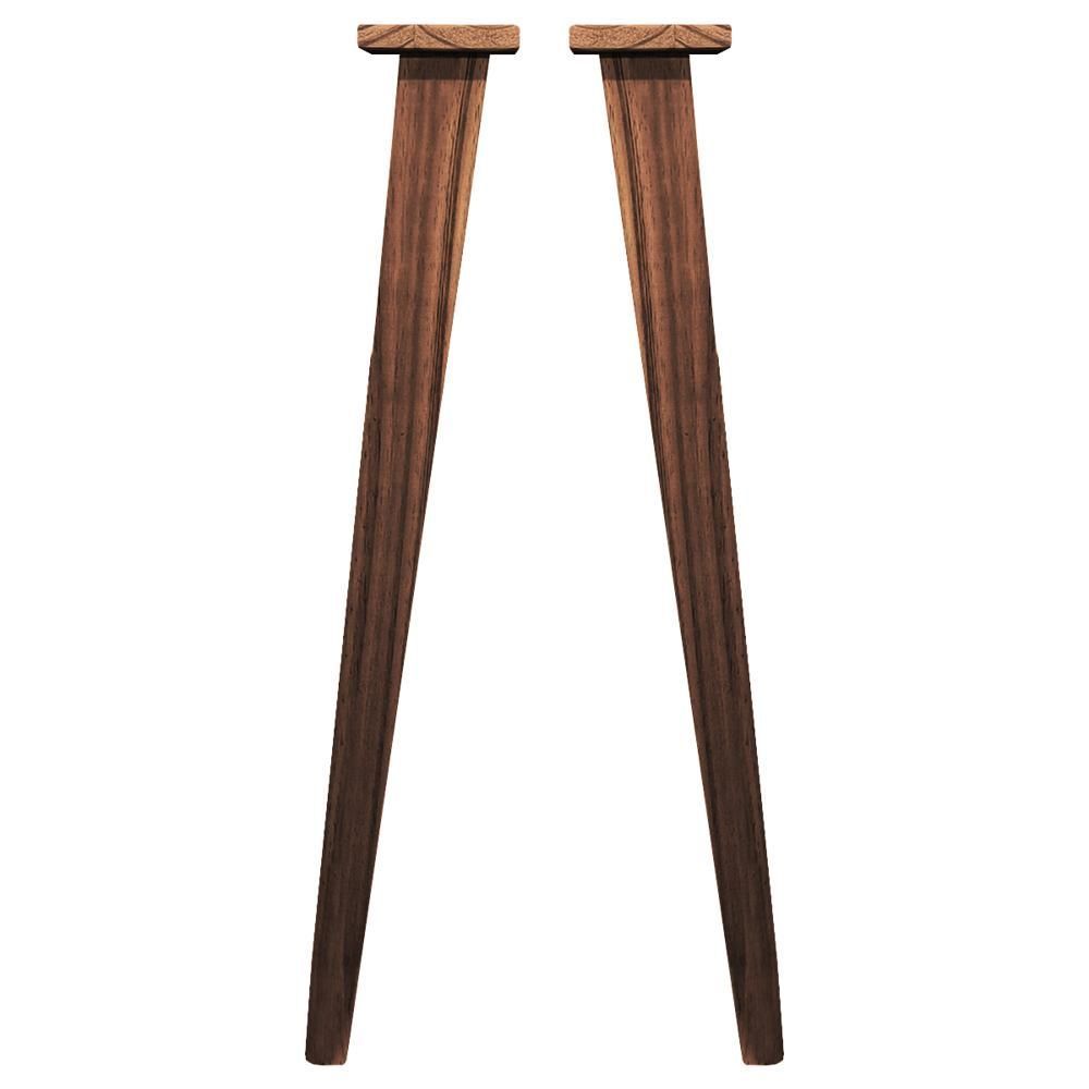 Kit De 4 Patas Con Base 70 Cm Sajo Color Cedro