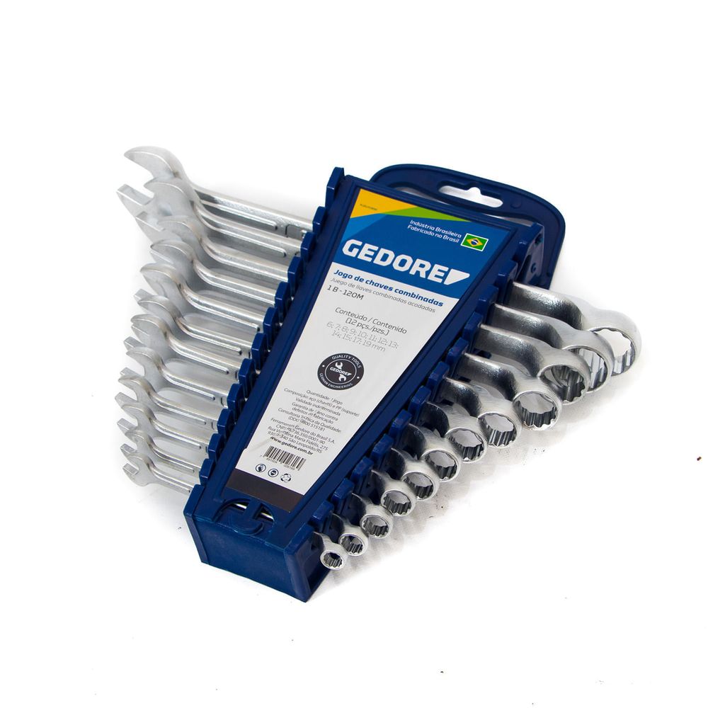 Juego de Llaves Combinadas 6 a 19 mm 12 Piezas