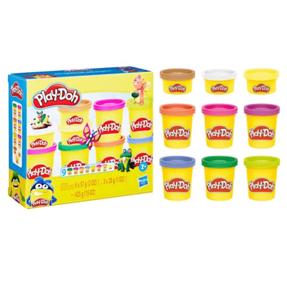 Pack X9 Masas Coloridas Play-doh F7369 Wabro Jardin Colorido