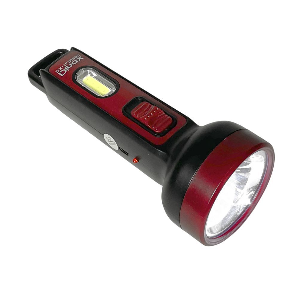 Linterna Portátil Luz Led Blanca Recargable Usb Negro-Bordo Dinax DX ...